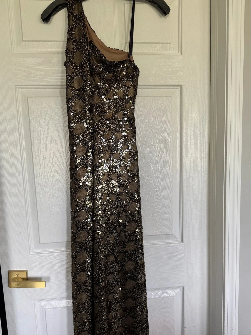 David Meister | Dresses | David Meister Gold Bronze And Black Sequin ...